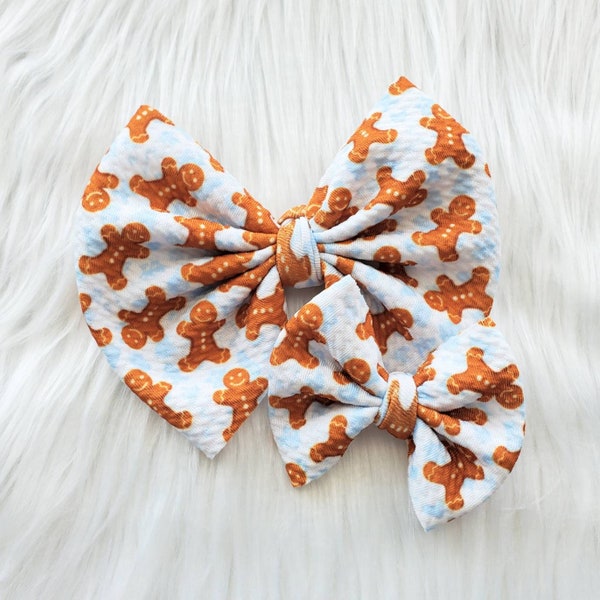 Gingerbread Hair Bow - Etsy