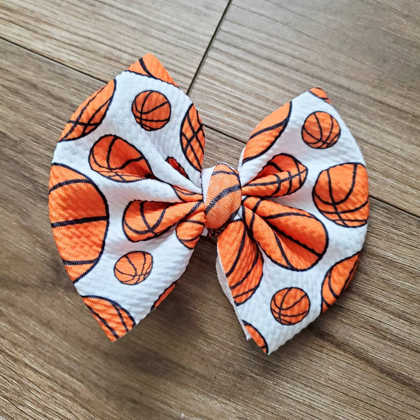 Basketball bow sports bow fabric bow hair clip headband | Etsy
