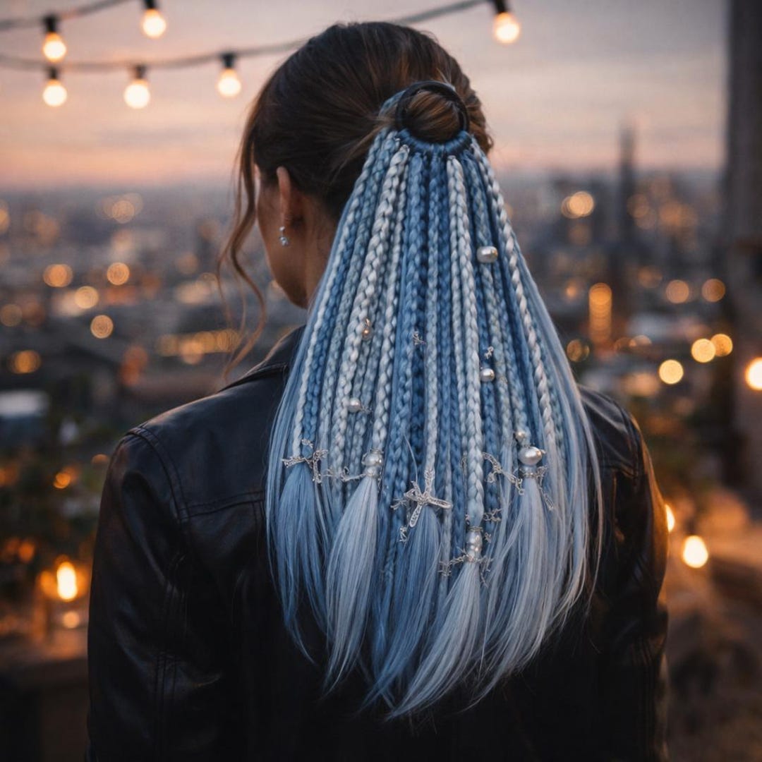 Winter Wonderland Frost Braid Sculpture – Buzlu Mavi Dream, Ice Tone ...