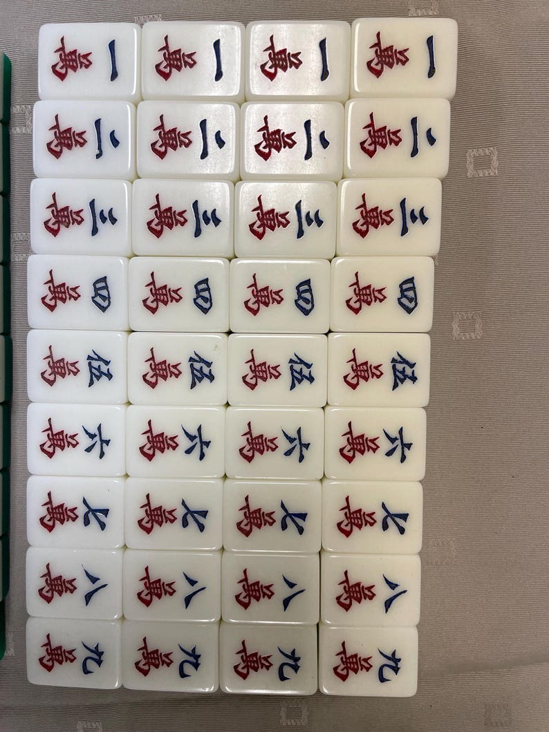 Vintage Acrylic Mahjong Set With Large Tiles, 1980s - Etsy