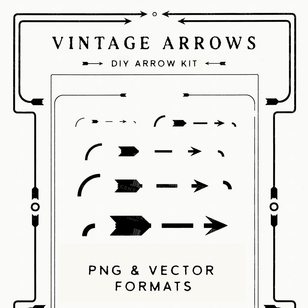 Vintage Arrows DIY Arrow Kit – Create Your Own Arrow Designs (PNG & SVG ...