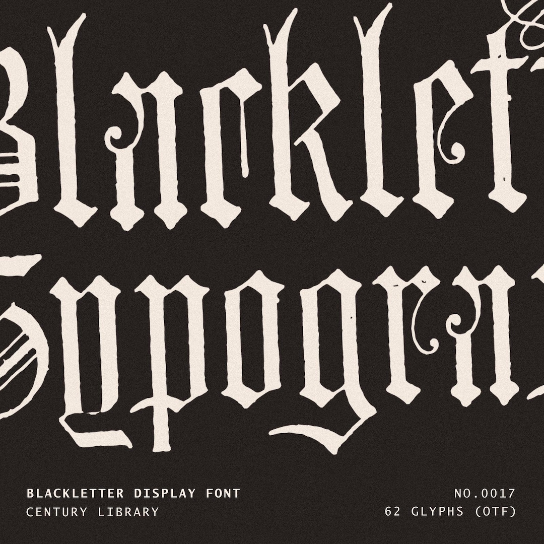 Vintage Fraktur Blackletter Font: German Gothic Script (OTF) - Etsy