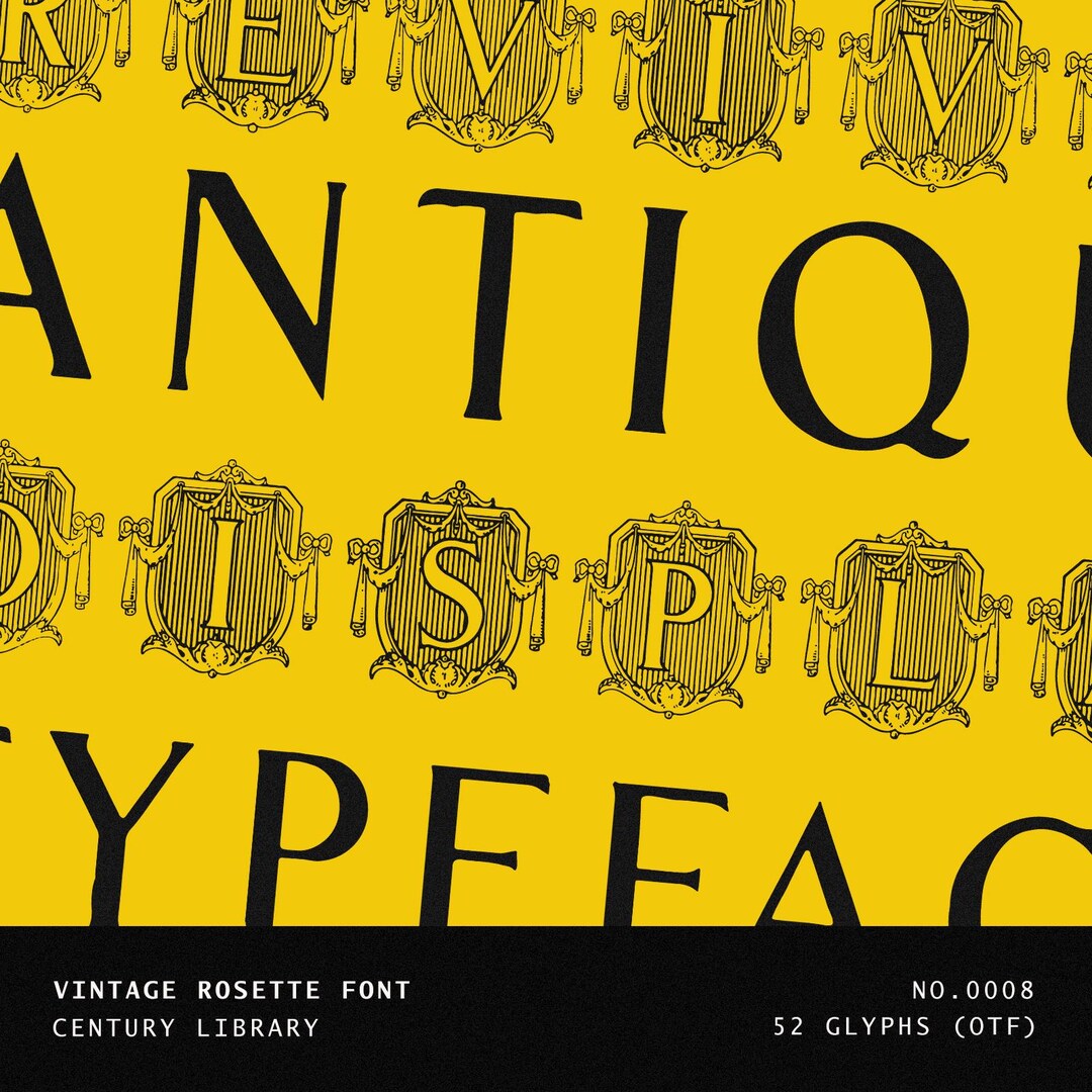 Vintage Crest Monogram Font – Heraldic Letter Frames From Antique Books ...