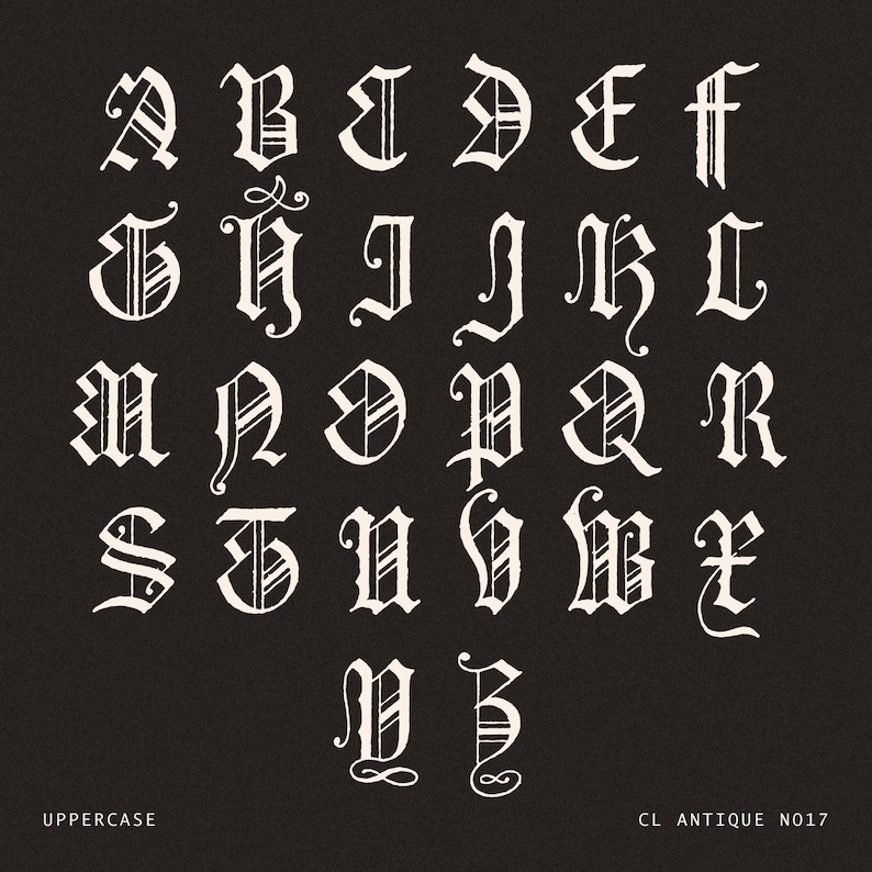 Vintage Fraktur Blackletter Font: German Gothic Script (OTF) - Etsy