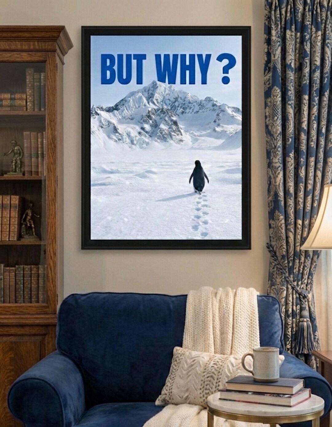 But Why Nihilist Penguin Poster, Funny Existential Nihilist Poster ...