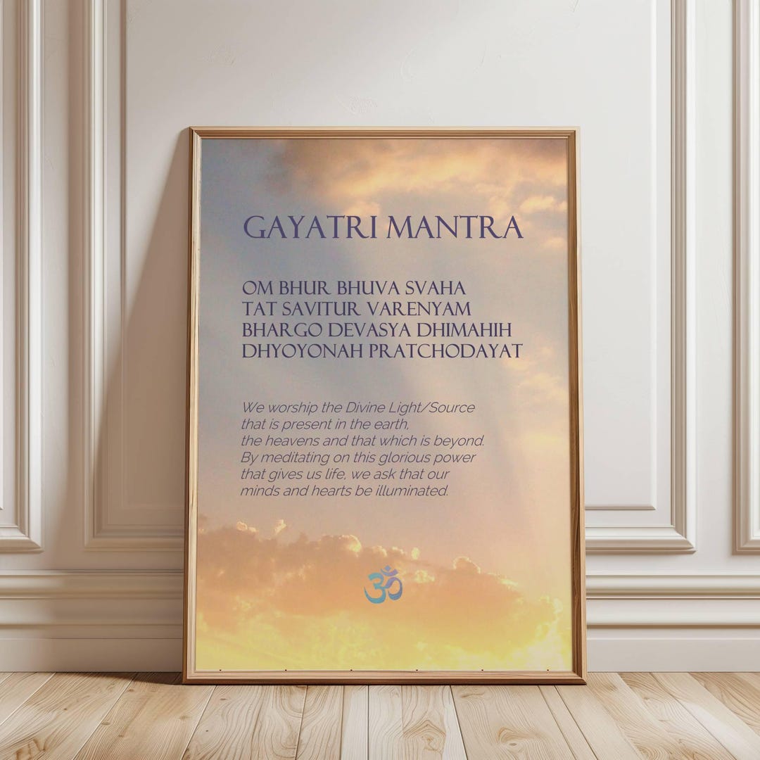 Gayatri Mantra, a Spiritual Poster Featuring One of the Oldest and Most ...