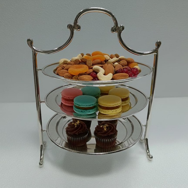 Silver Tier Serving Tray - Etsy UK