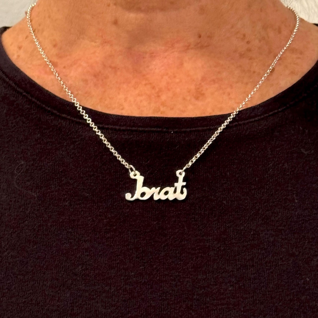 BRAT Necklace ~ Women Rights ~ Team Kamala ~ Solid 925 Sterling Silver ...
