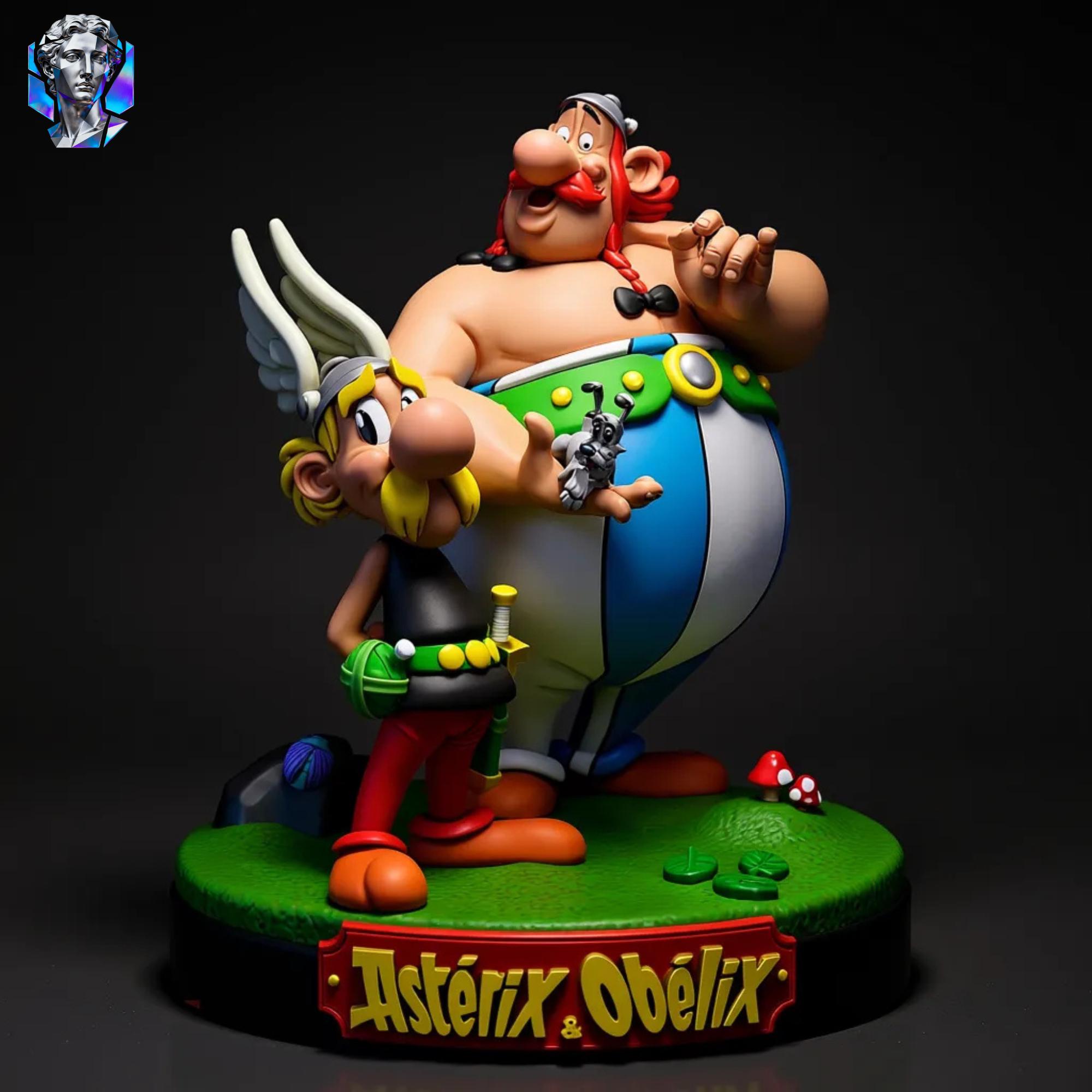 Asterix & Obelix 3D STL Model - Cartoon Sammlerstück Statue ...