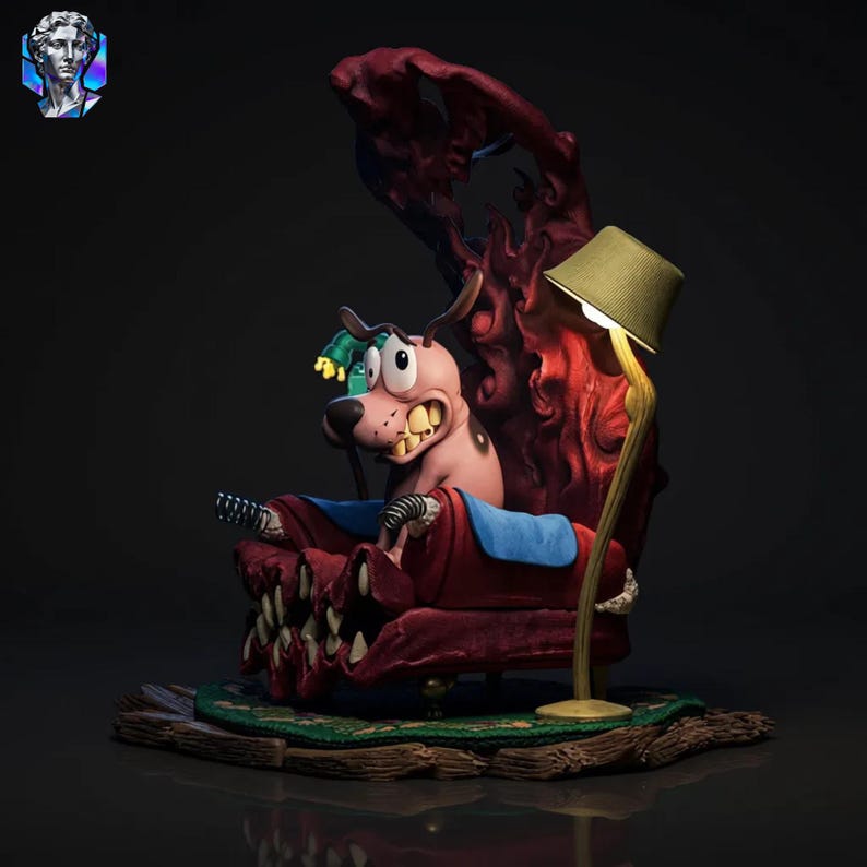 Courage the Cowardly Dog 3D STL Model – Cartoon Fan Art, 1:6 Scale (non ...