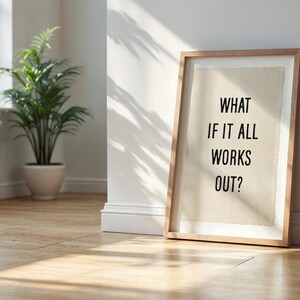 What If It All Works Out Canvas Banner, Inspirational Quote Wall Art ...