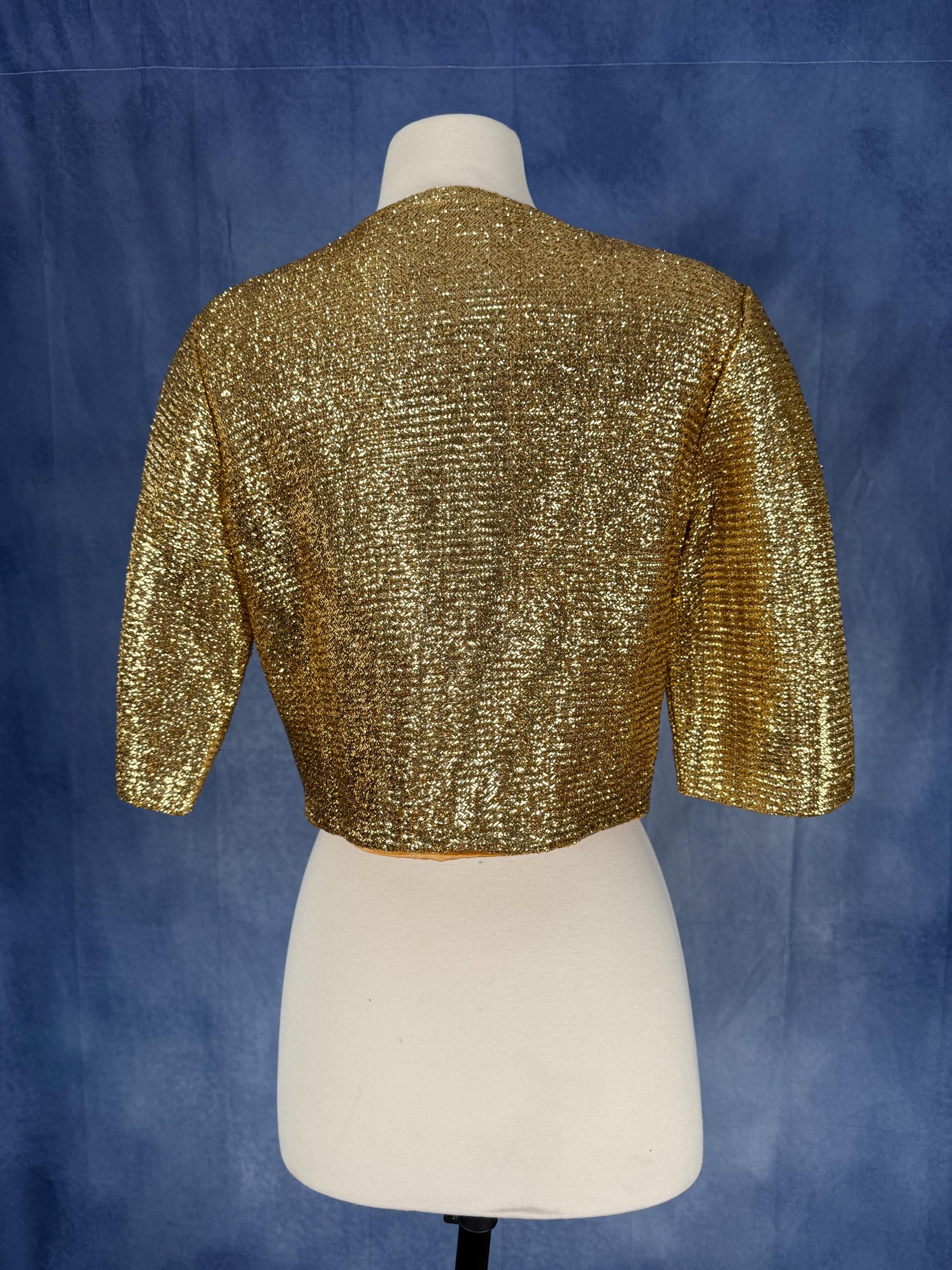 Gentex Bolero Jacket Gold 50’s 60’s Pin up Viva Vlv - Etsy