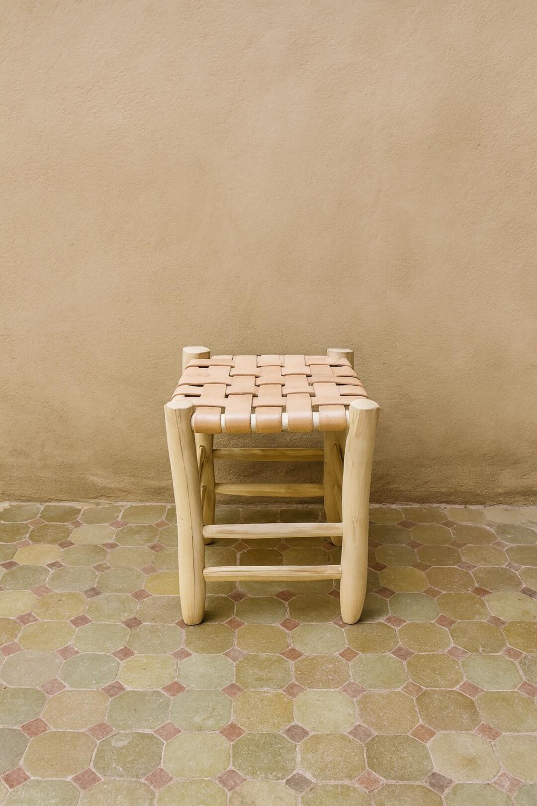 Moroccan Stool Bar With Natural Leather - Etsy