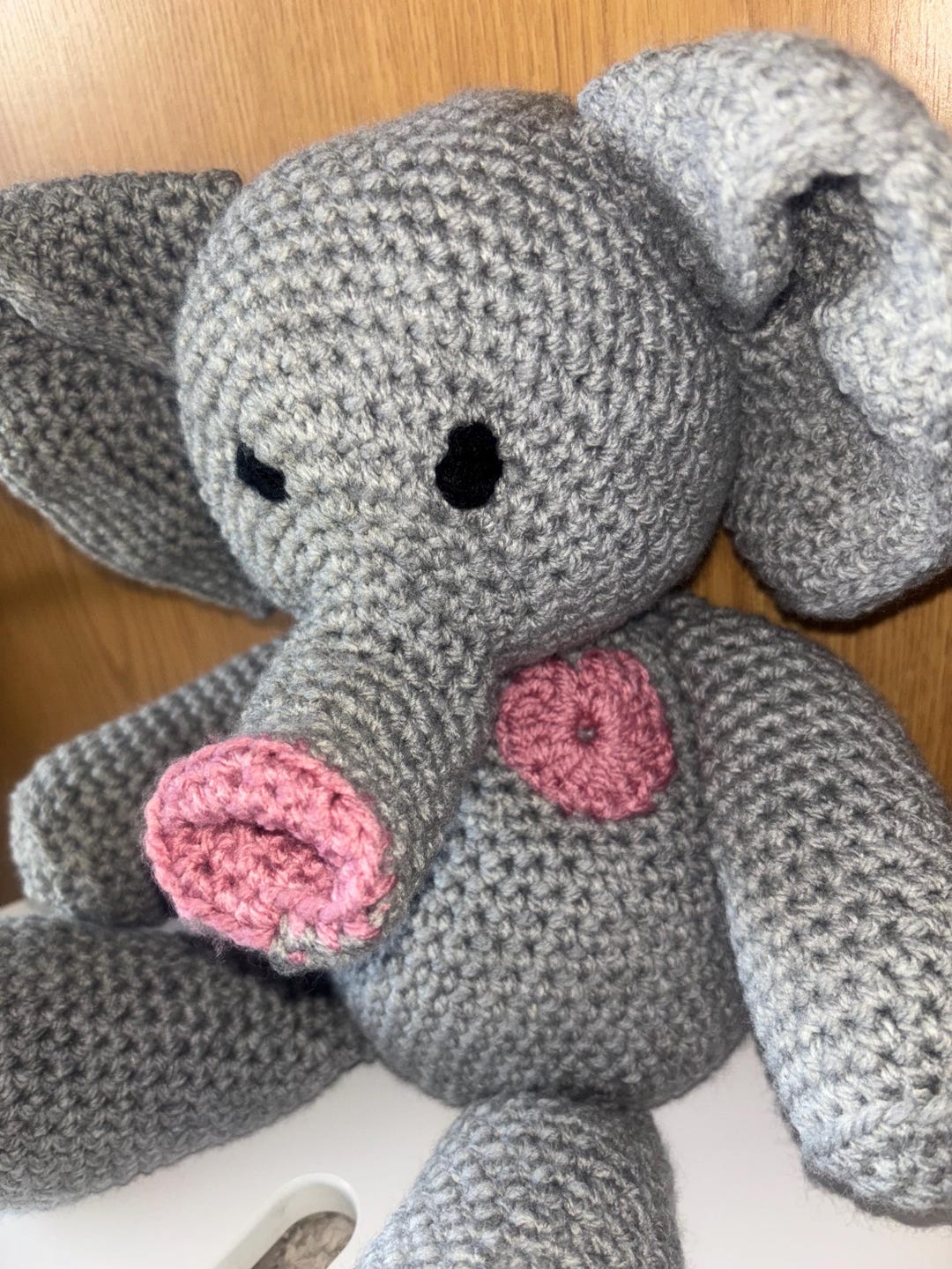 Handmade Crochet Elephant: Chunky Acrylic Wool Stuffed Toy - Etsy