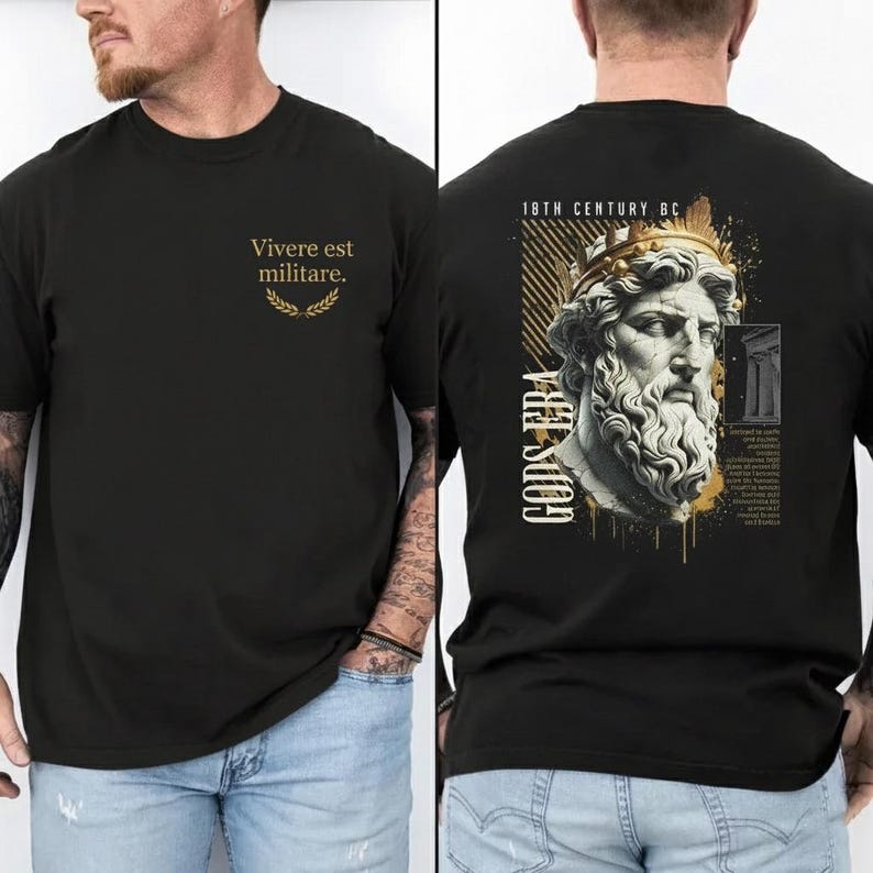 Vivere Est Militare Stoic Roman Statue Artwork – Ancient Philosophy ...