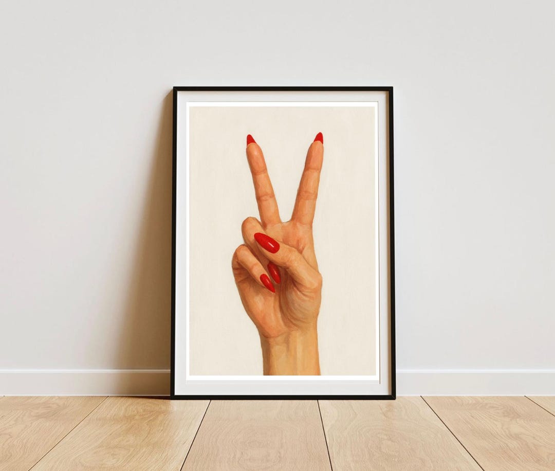 Peace Sign Painting Style Art Print A5/A4/A3 - Etsy