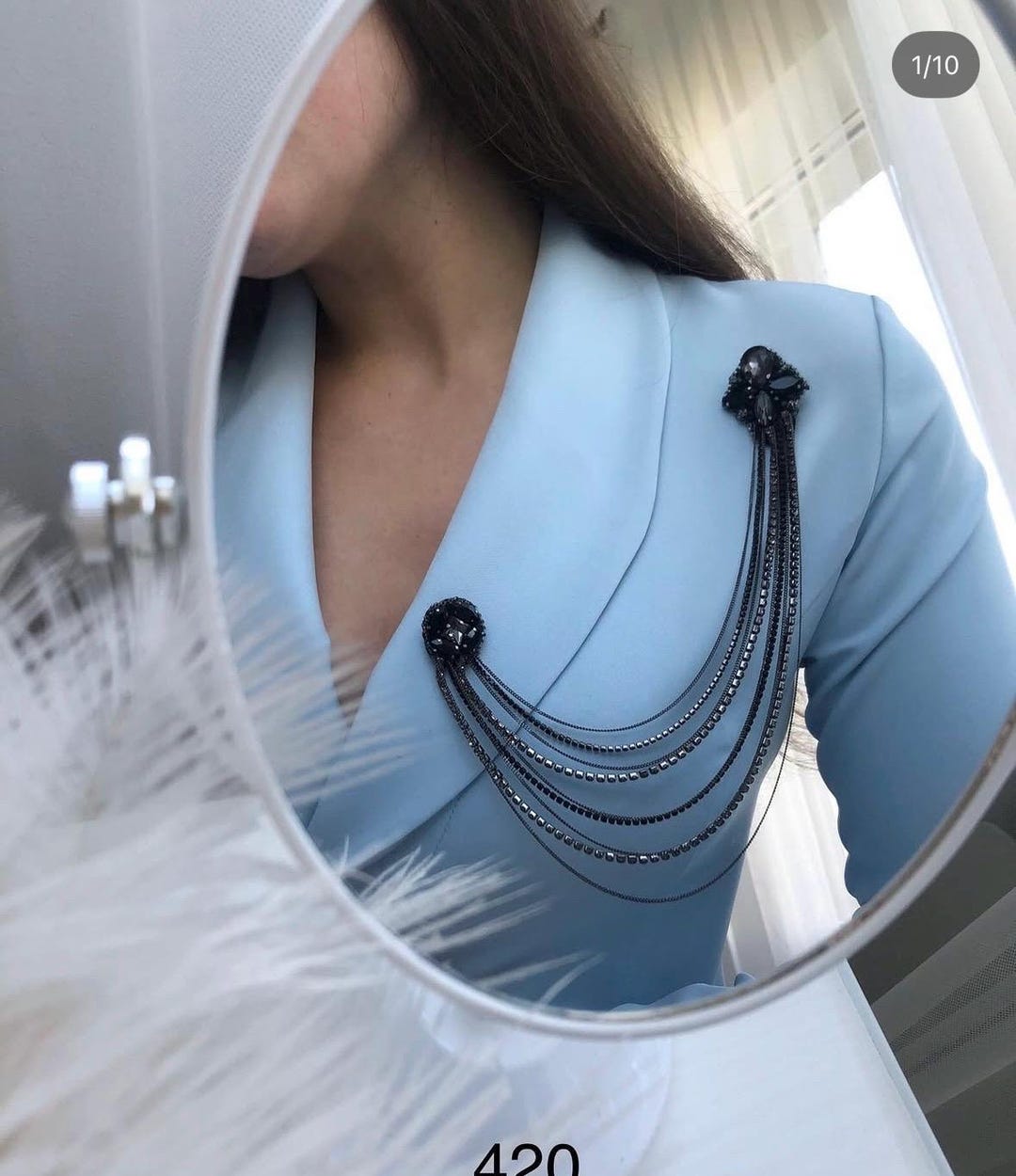 Double Chain Brooch | Statement Fashion Pin With Chains | Elegant ...