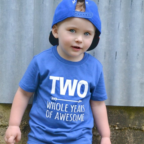 2nd Birthday Shirt Two Years of Awesome 2 Year Old Birthday | Etsy