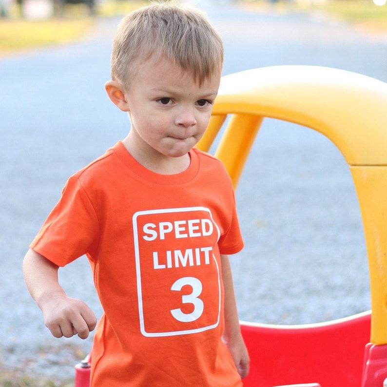 Speed Limit 3 3rd Birthday Shirt Front and Back Design - Etsy
