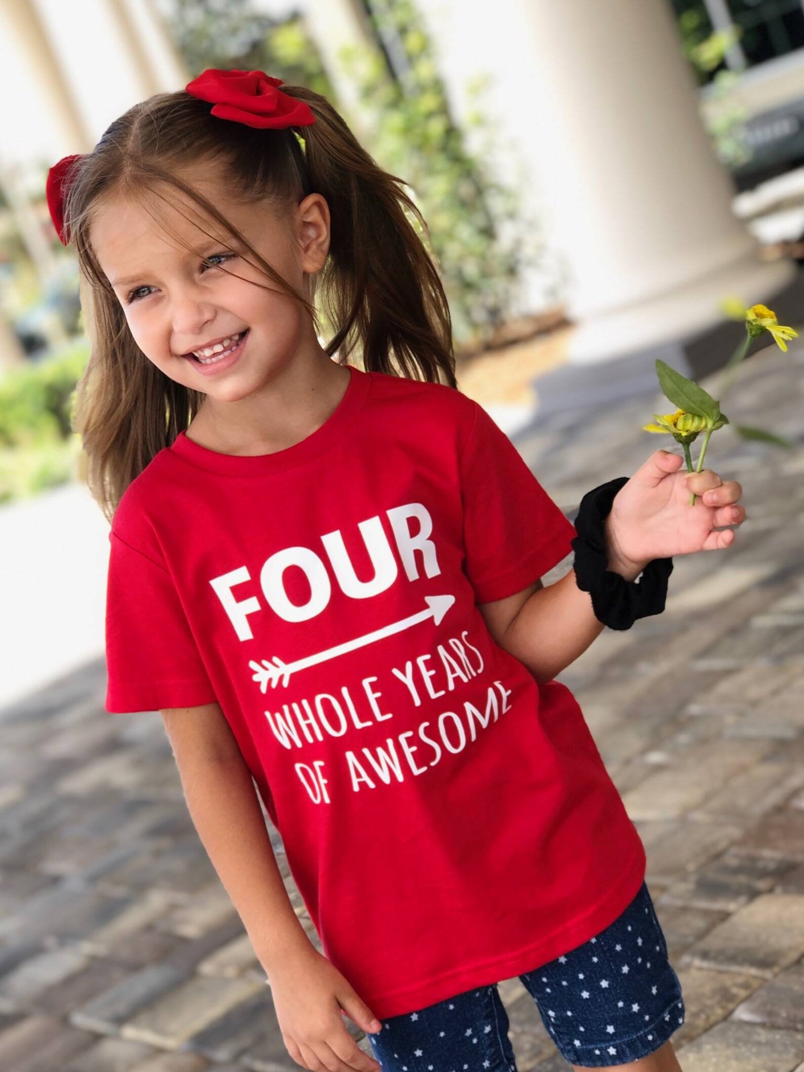 FOUR Whole Years of Awesome 4th Birthday Shirt Name on - Etsy