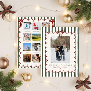 Editable Holiday Photo Card Template | Year in Review (canva) - Etsy
