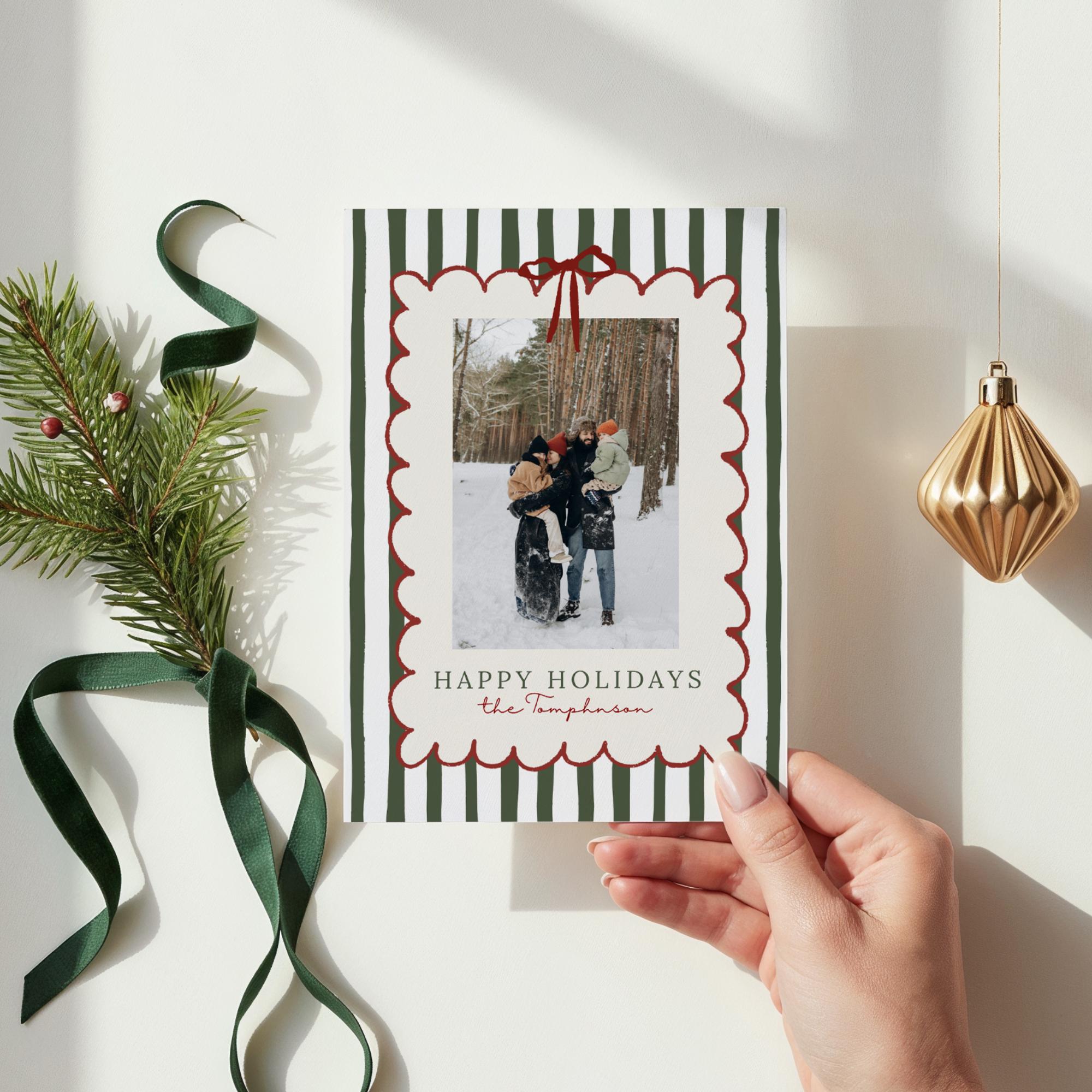 Editable Holiday Photo Card Template | Year in Review (canva) - Etsy