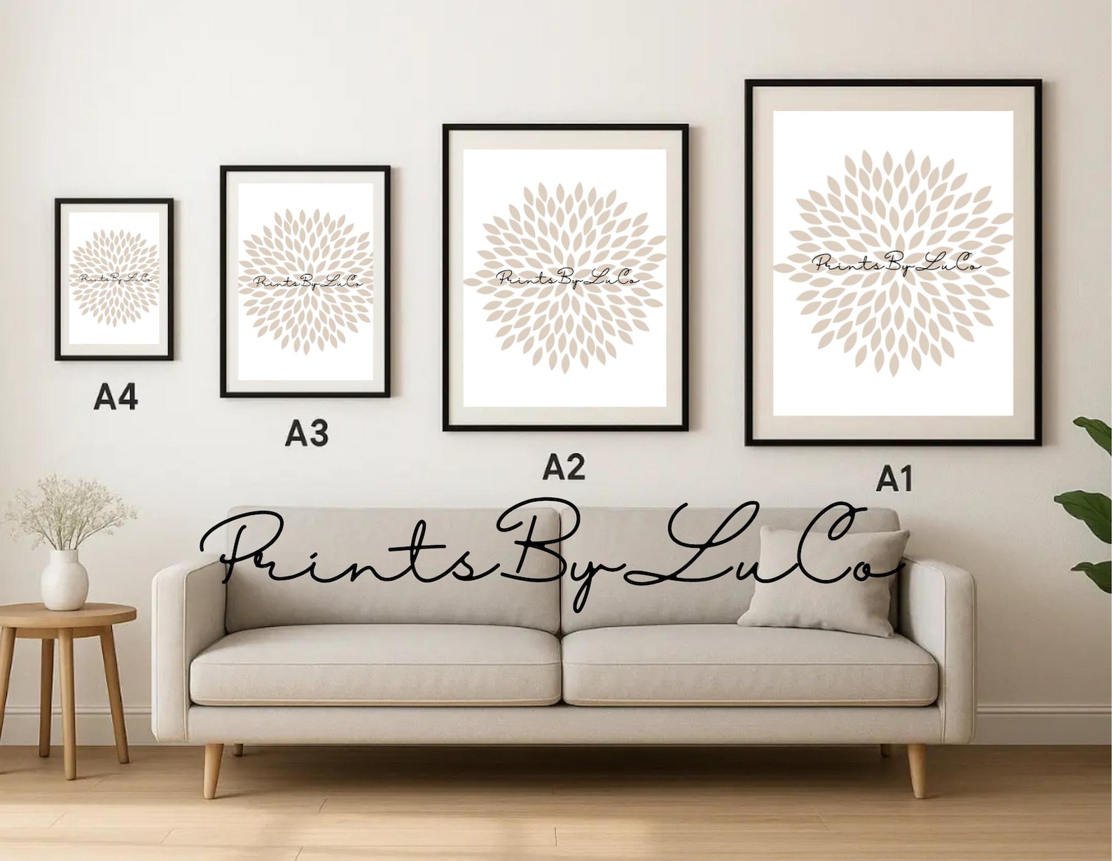 Meditating Silhouette Art Print - Modern Retro Minimal Zen Wall Art ...