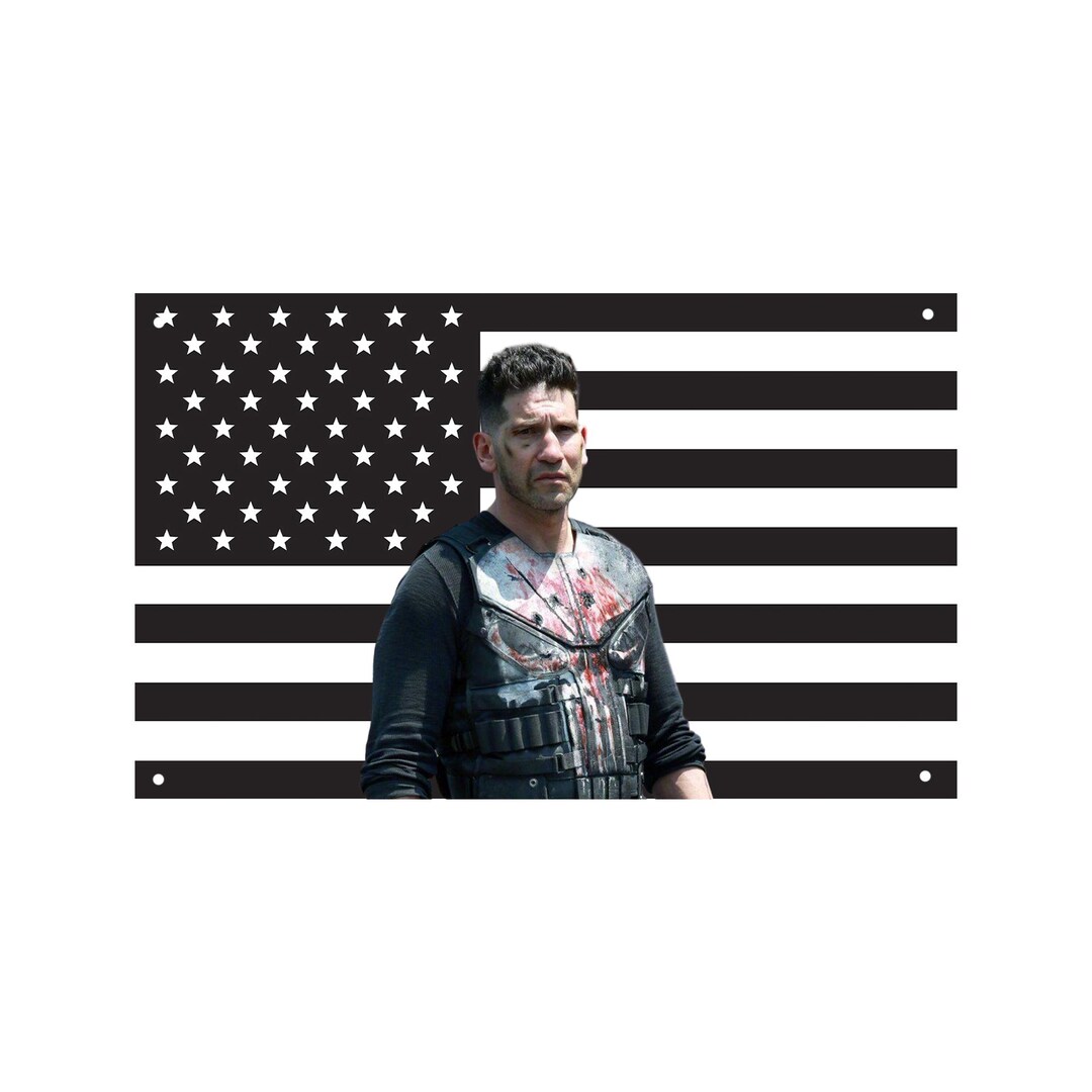 The Punisher Black US Flag – Marvel Antihero Wall Flag, Comic Room ...