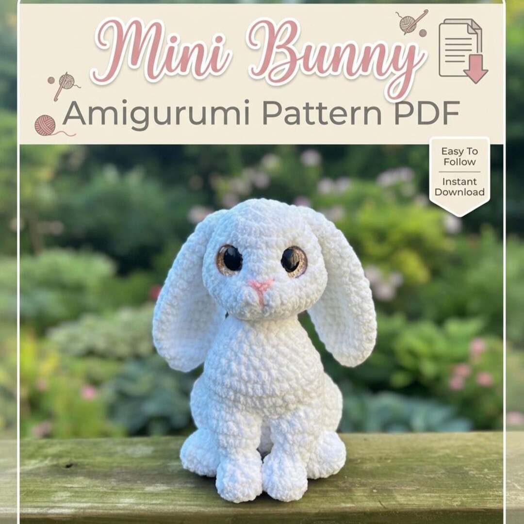 Mini Bunny Amigurumi Crochet Pattern PDF, Beginner Easter Toy Tutorial ...