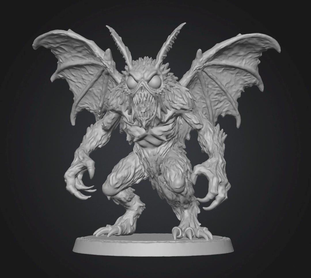 Cryptid Mothman Miniature: Custom-designed Monster Figurine - Etsy