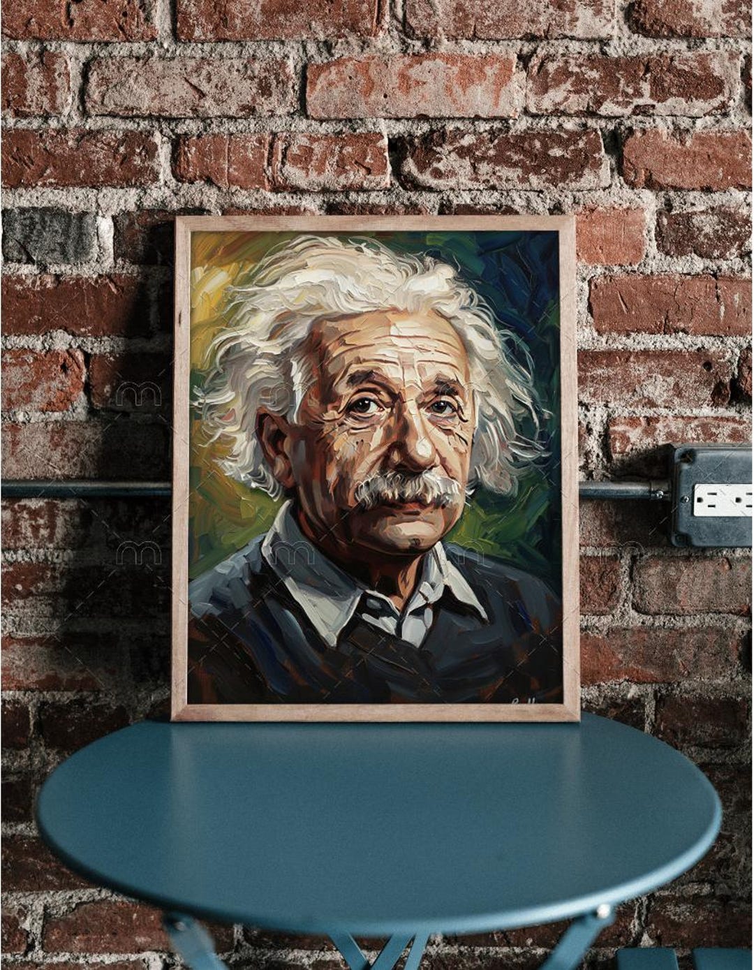 Genius in Color – Expressive Portrait Oil Painting, Modern ...