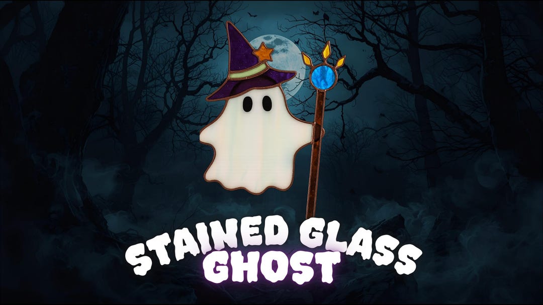 Wizard Ghost Stained Glass Pattern - Etsy