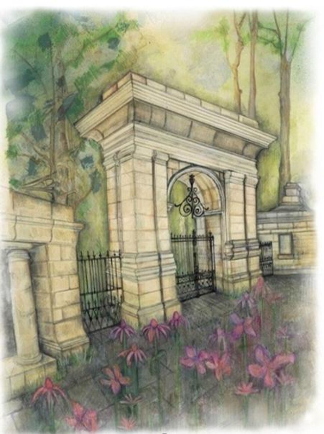 Haigh Hall Plantation Gates, Wigan, Art Print - Etsy
