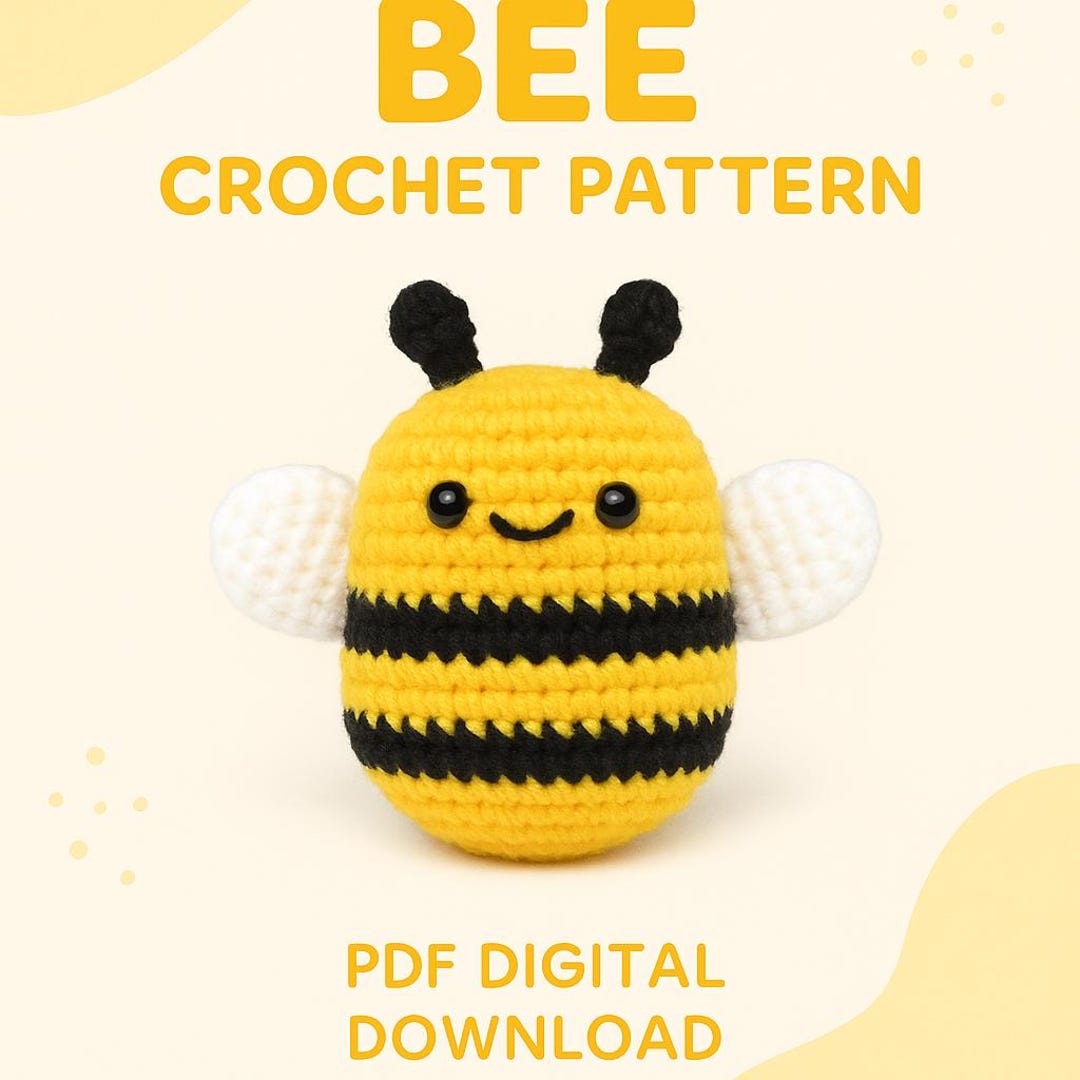 Bee Crochet Pattern Pdf Cute Amigurumi Bee Pattern Easy Beginner