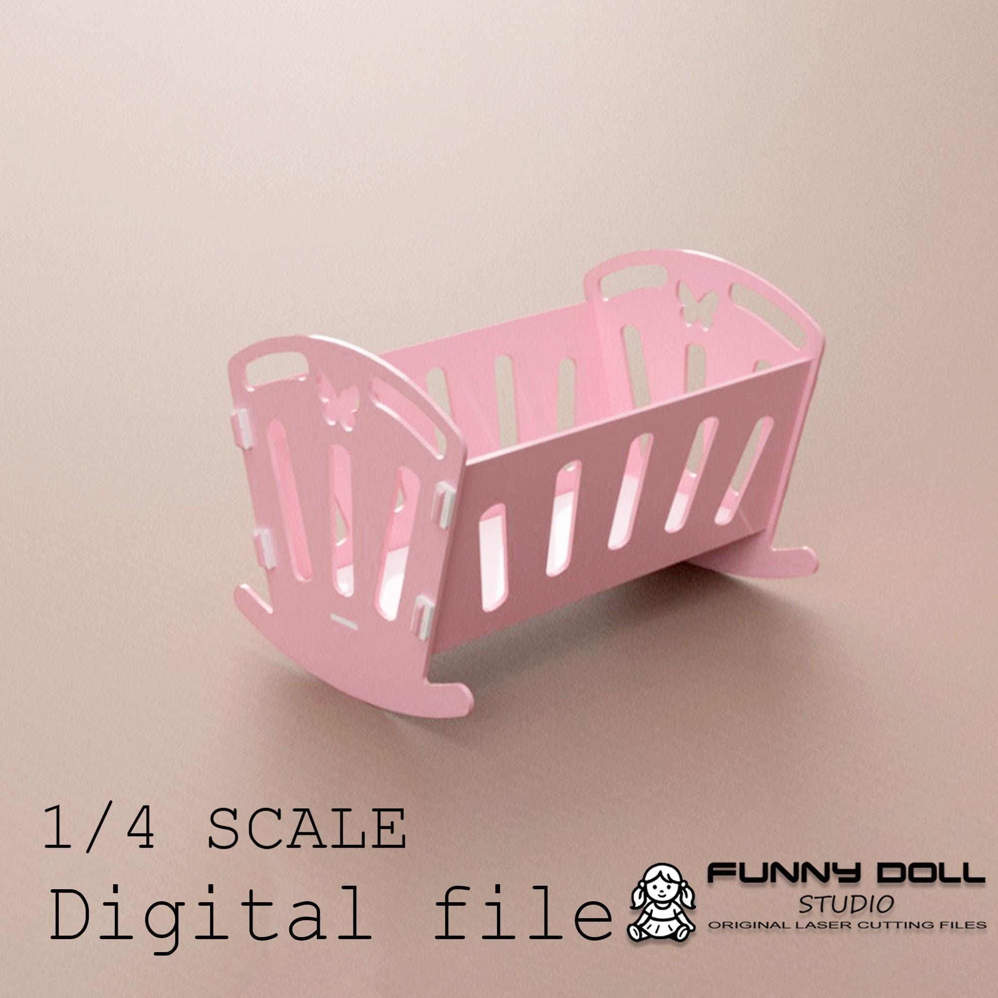 Wooden Cradle for Dolls 1/4 Digital File , Crib for Large Doll - Etsy