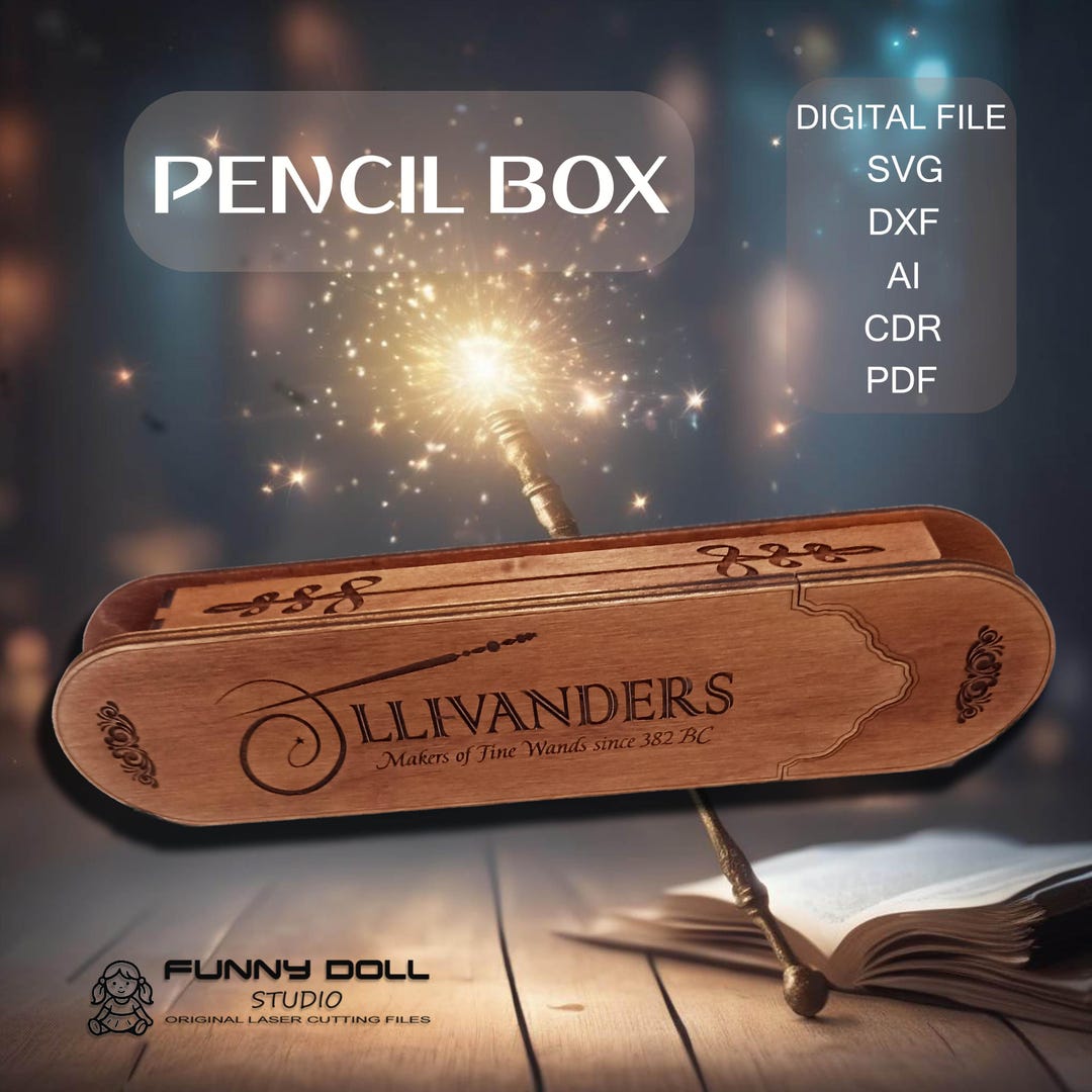 Ollivander Wand Pen Case: Magic Wooden Box (digital Download) - Etsy