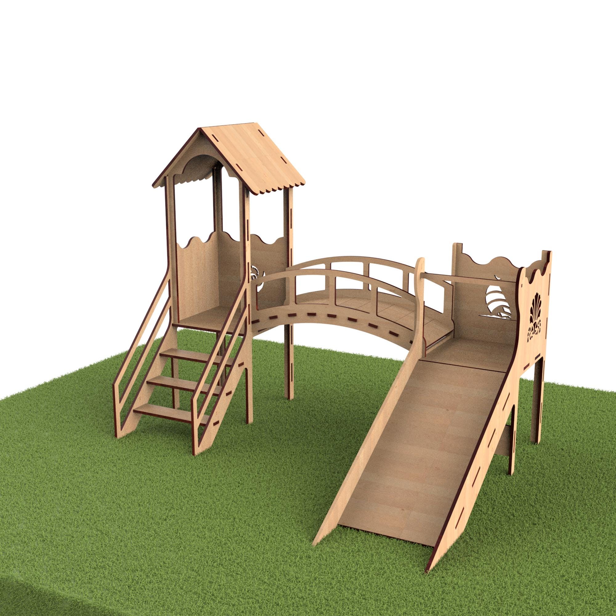 Miniature Playground Set Digital File, Complete 1:12 Scale Play Area ...