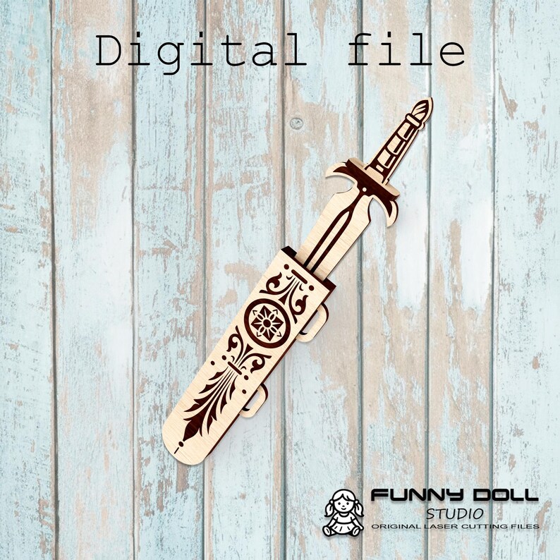 Toy Sword With Decorative Sheath Laser Cut Template | 6mm Material ...
