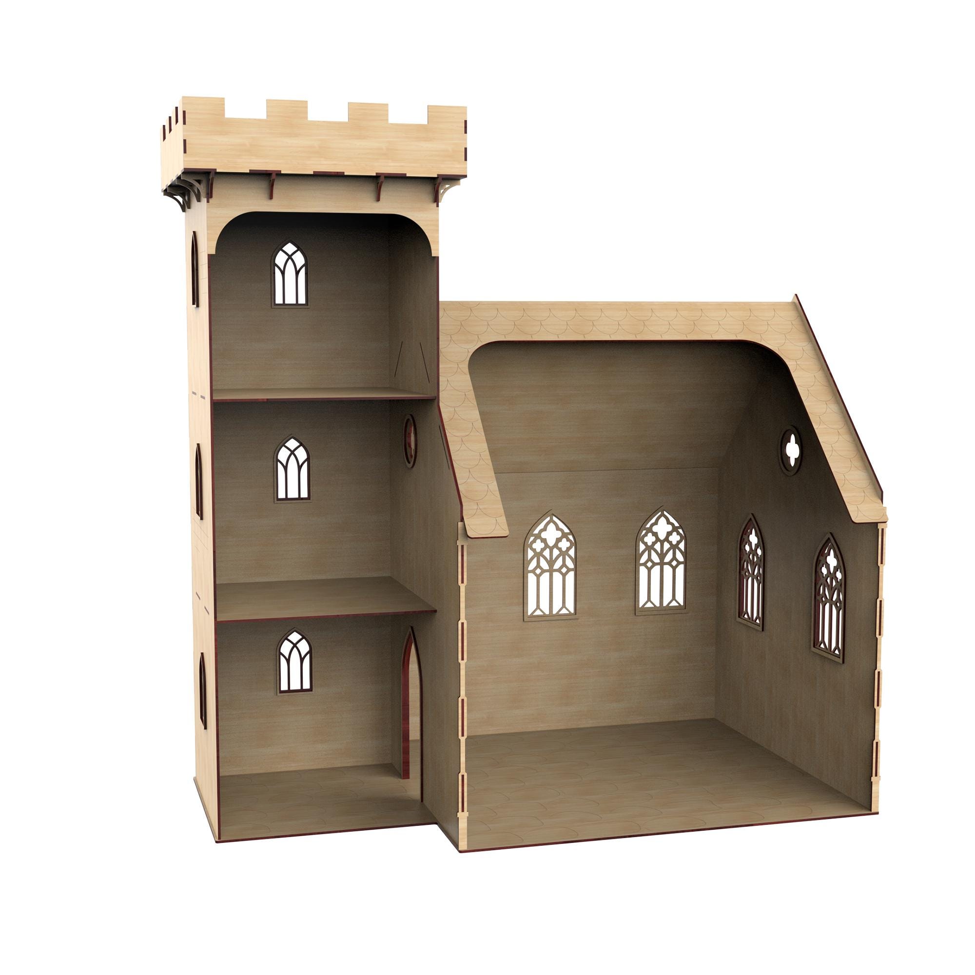 Medieval Castle Dollhouse - Laser Cut Files - 1:12 Scale Dollhouse ...