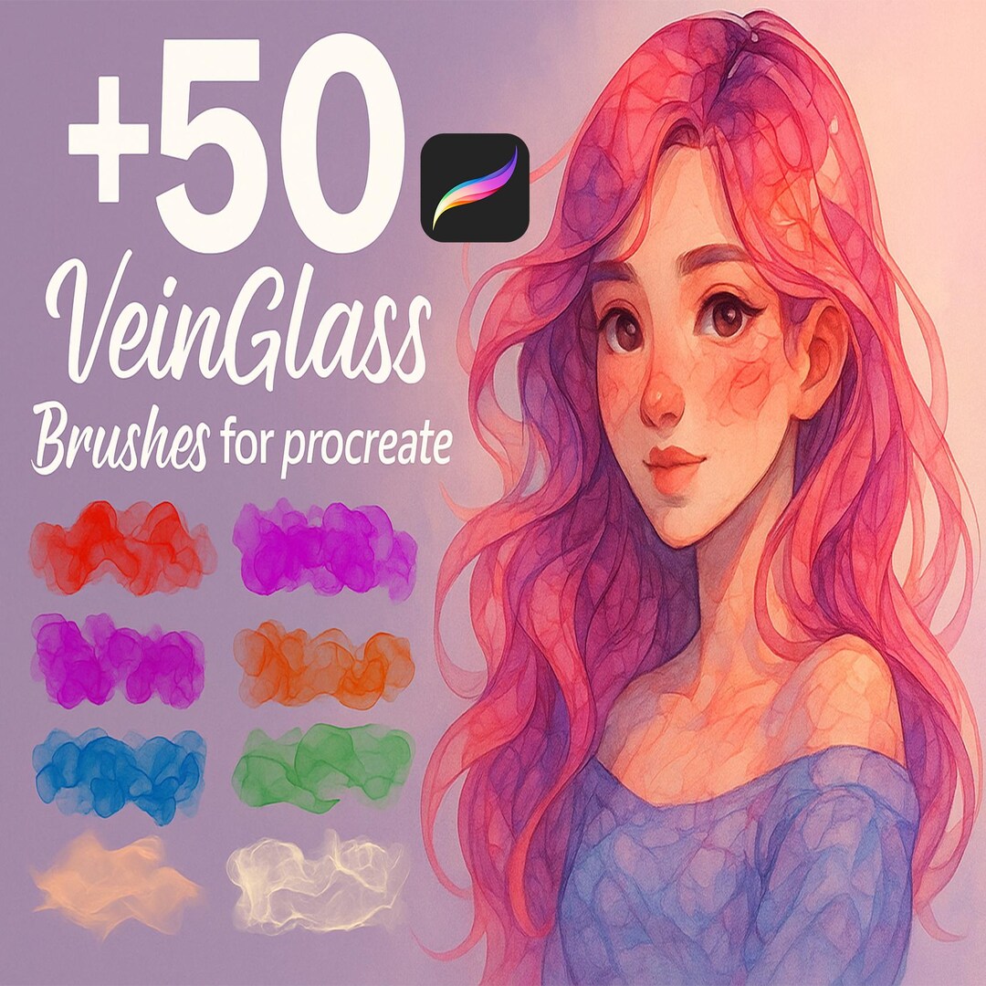 Procreate Alcohol Ink Texture Brushes and Stamps – Translucent Wash ...