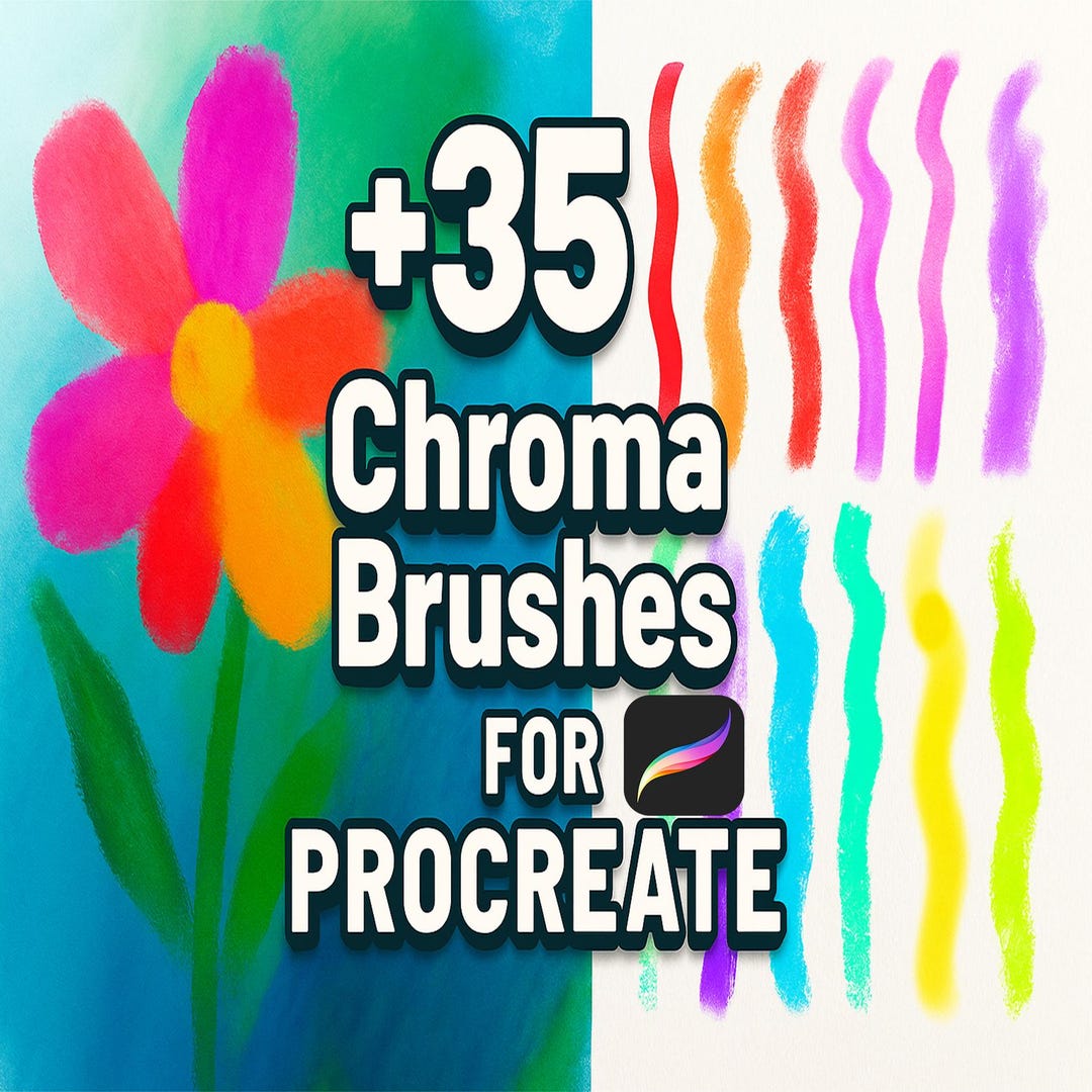 Realistic Gouache Procreate Brushes, Oil Pastel Painting Brush, iPad ...