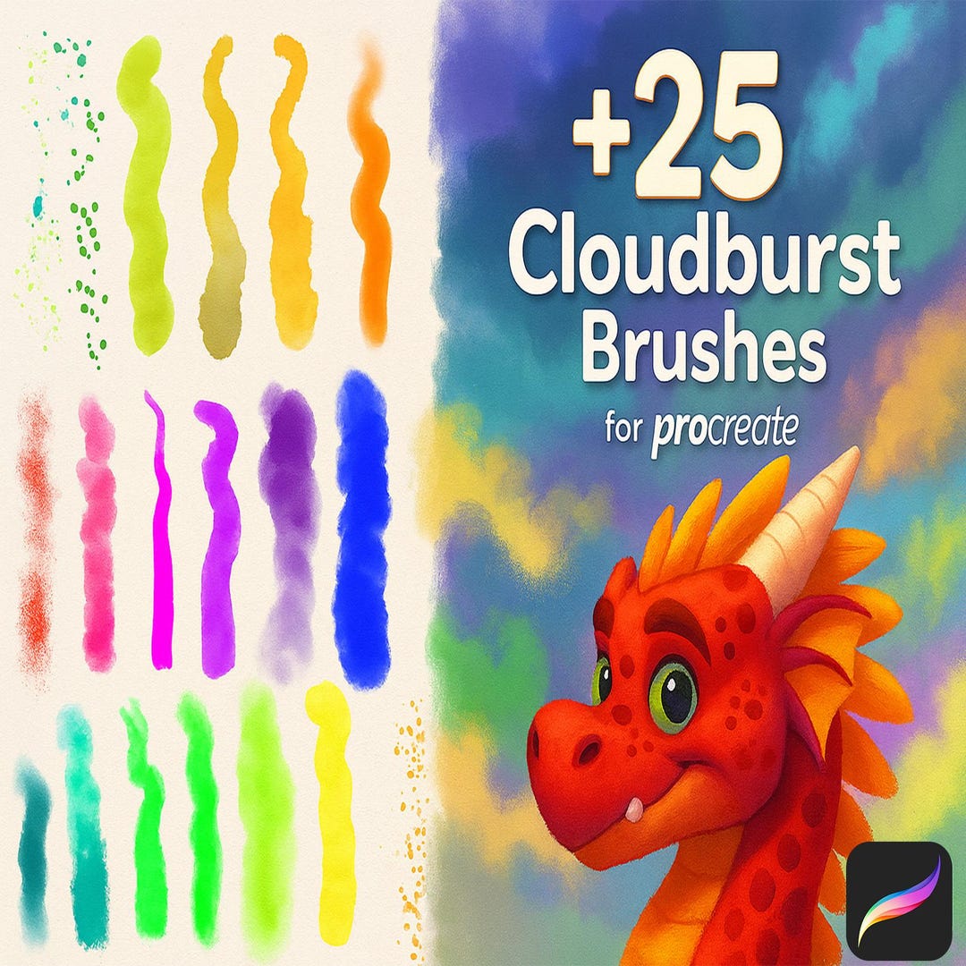 Procreate Watercolor and Ink Wash Brushes — Soft Glaze, Wet Blend ...