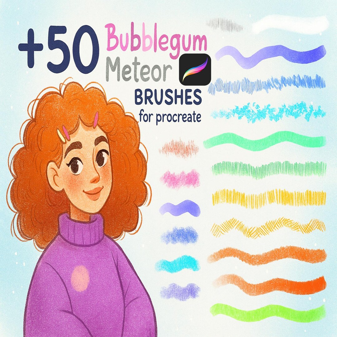 Procreate Colored Pencil and Crosshatch Brush Set With Graphite Style ...