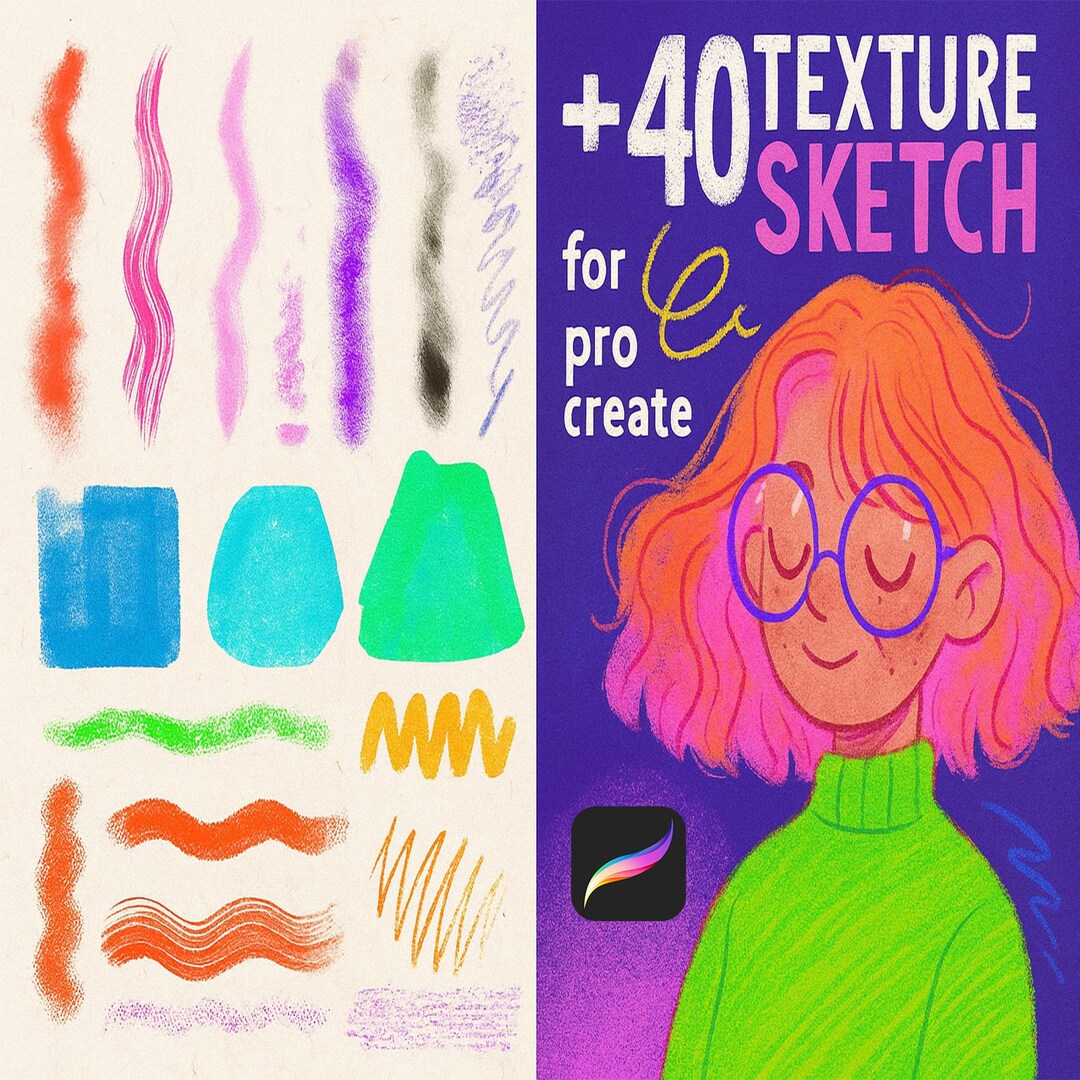 Procreate Mixed Media Brush Set With Pastel and Chalk Texture, Charcoal ...