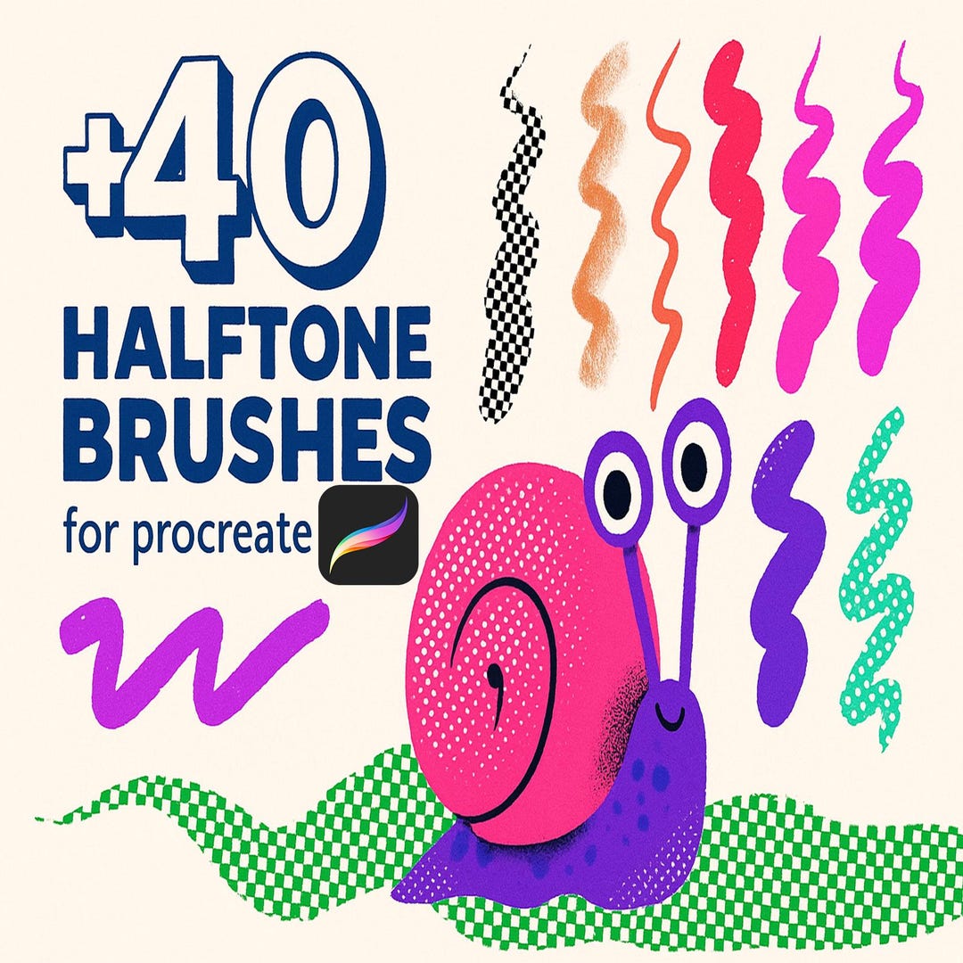 Procreate Halftone and Pop Art Dots Brushes – Comic Screentone, Stipple ...