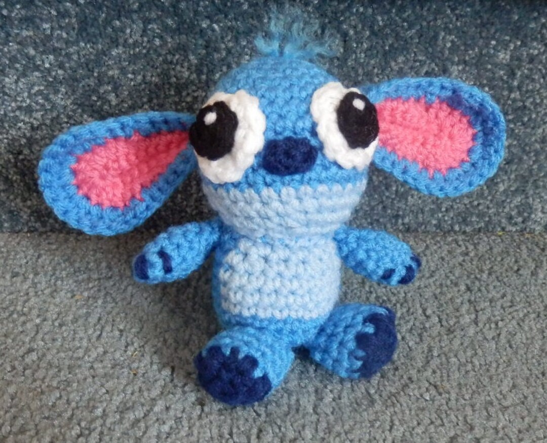 Made to Order Hand Crocheted Disney Stitch Blue Monster - Etsy