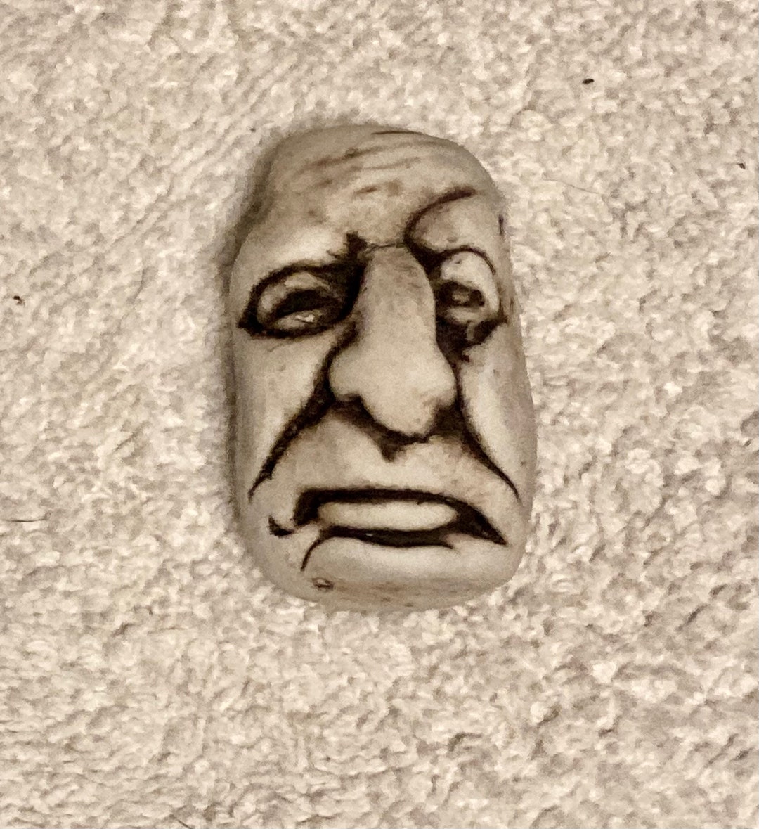 Vintage Handmade Artisan Clay Pottery Troll Gnome Pendant Bead Jewelry ...