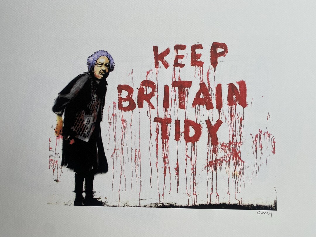 Banksy "keep Britain Tidy" Lithograph, Signed, Pop Art,wall Art - Etsy