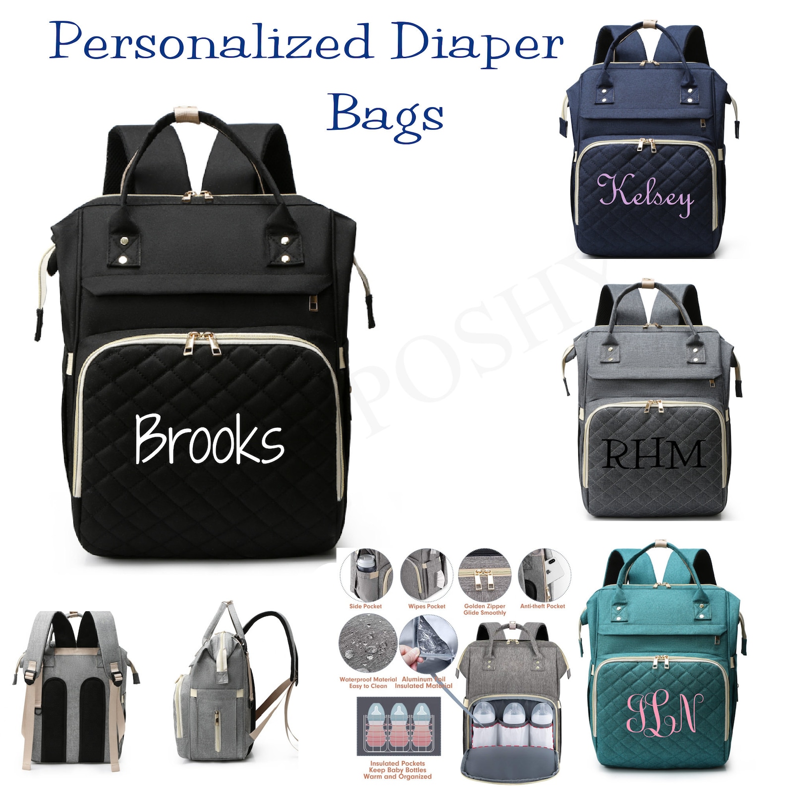 Diaper Bag Personalized Diaper Bag Monogrammed Diaper Bag - Etsy