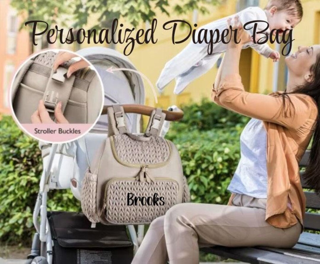 Personalized Diaper Bag Backpack - Custom Name Baby Bag | Stylish ...